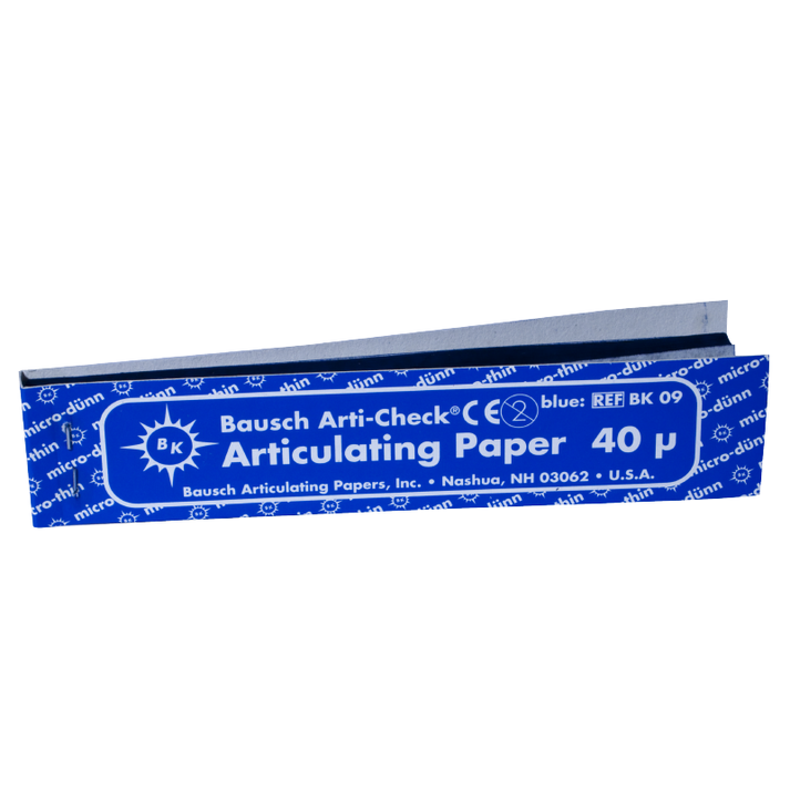 Articulating Paper - Booklet - Blue - 40u - BK09 – Independent Dental ...